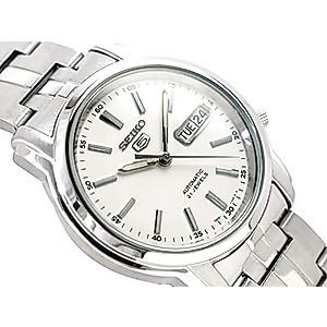 Seiko Automatic White Dial Stainless Steel Men's Watch SNKL75