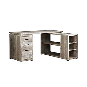 Monarch Specialties Computer Desk, Home Office, Corner, Left, Right Set-up, Storage Drawers, L Shape, Work, Laptop, Laminate, Beige, Contemporary, Modern