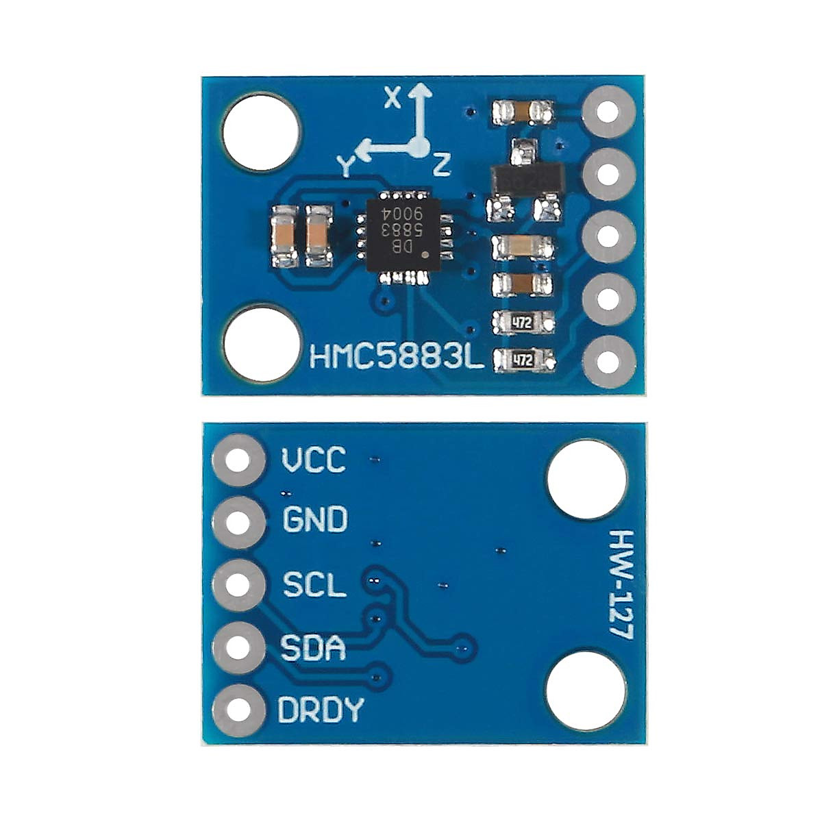 ACEIRMC 5pcs GY-273 QMC5883L 3-Axis Compass Magnetometer Sensor Board Module IIC/I2C for Arduino 3-5V Power High Accurancy