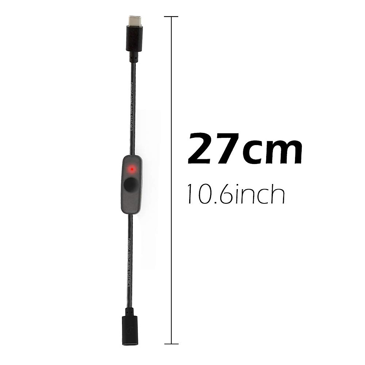 MazerPi Raspberry Pi Power Switch, with Indicator Light Raspberry Pi 4 Power Switch Power Supply Cable USB C Power Switch Type-C Power Switch for Raspberry Pi 4 (4-Pcs)