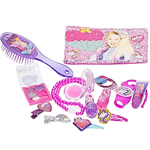 JoJo Siwa - Townley Girl Cosmetic Makeup Gift Box Set includes Lip Gloss, Nail Polish, Hair Accessories and more! for Kids Teen Girls, Ages 3+ perfect for Parties, Sleepovers and Makeovers