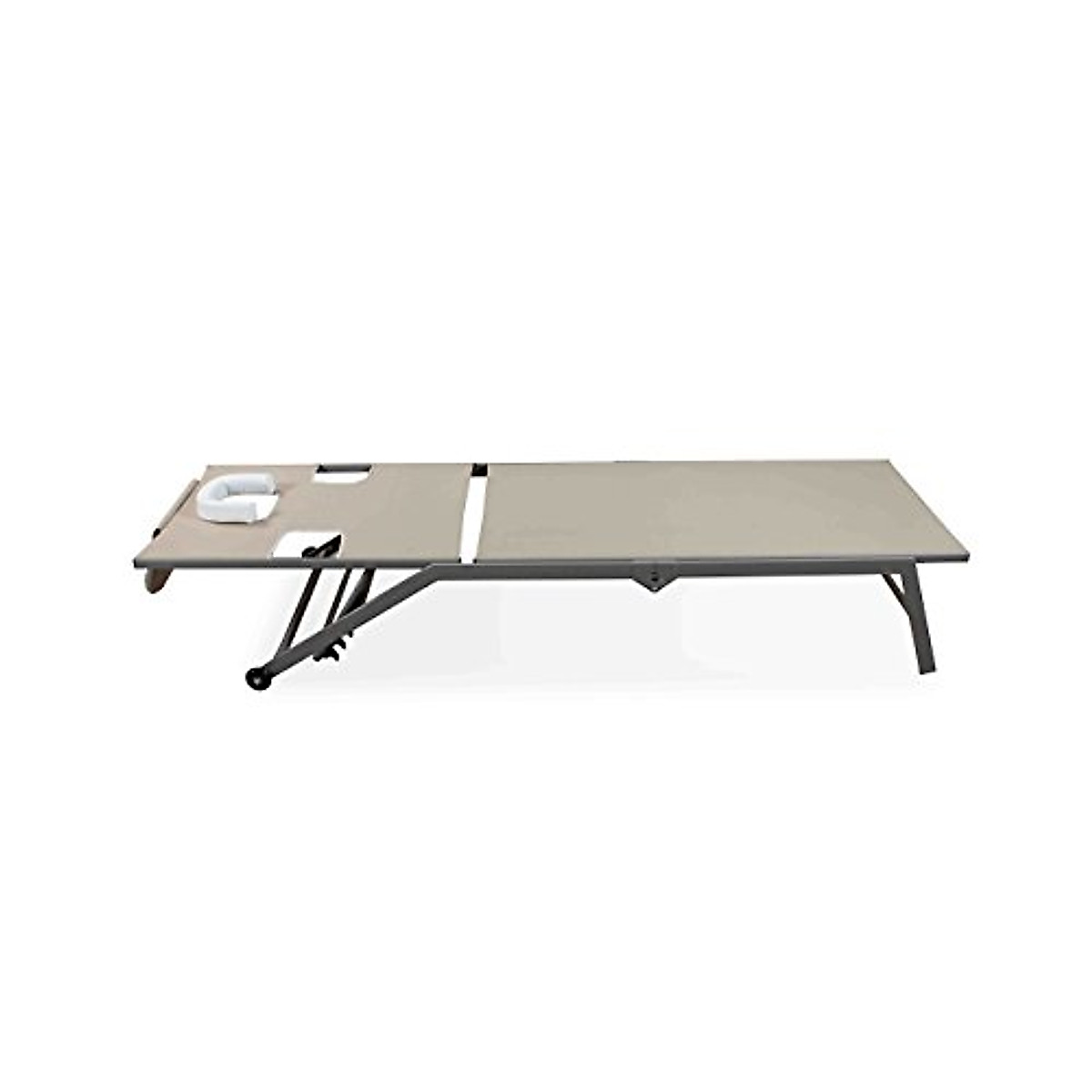 Ostrich Outdoor Chatham 2 Pieces Patio Chaise Lounges | Patio Lounge Chairs | Patio Chairs | 5- Position Recliner Adjustable Sunbathing Lounge Chair for Patio, Beach, Yard, Pool, Tan & White