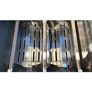 Htanch SG622 (2-Pack) 13 1/4 inch 16GA Stainless Steel Flavorizer Bar for Weber Genesis 300 Series 2011 & Newer Models with Front Mounted Control Panels, Heat Plate Replacement for Weber 7622