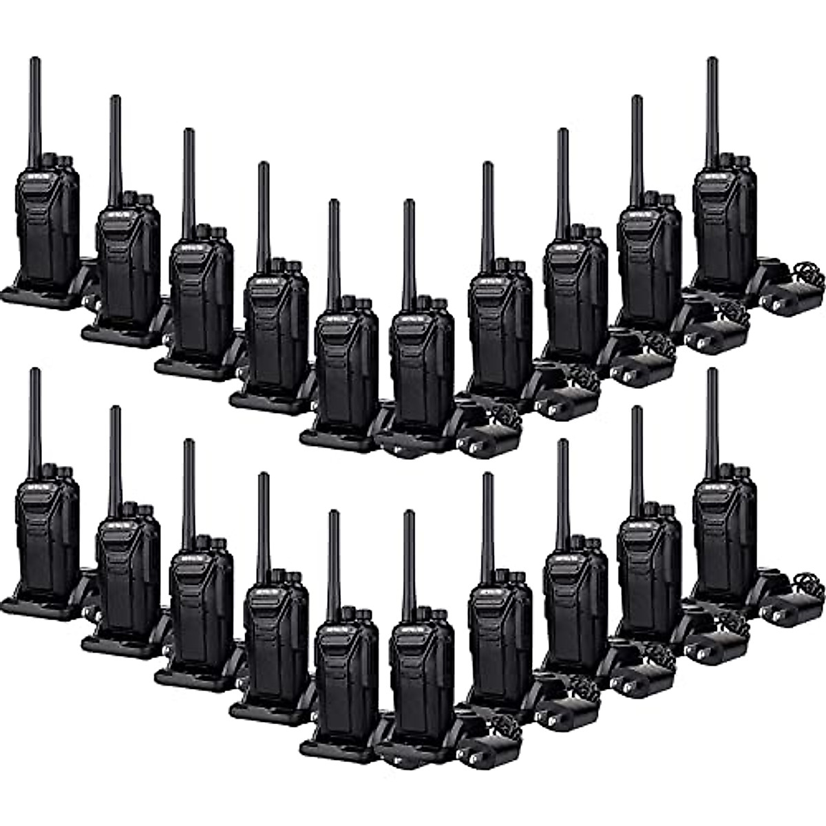 Retevis RT27 Walkie Talkies Long Range,Rechargeable Two Way Radios,USB Charger Base Fall Resistant Simple,Hands Free 2 Way Radio for Work,Hotel School Healthcare(20 Pack)