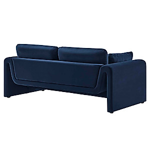Modway EEI-6382-MID Waverly Performance Velvet Sofa, Midnight Blue