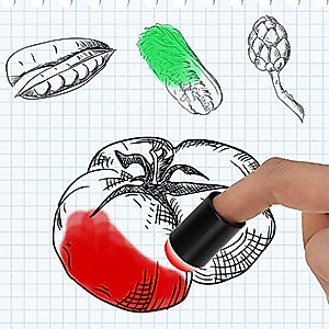 40 Pcs Finger Sponge Daubers with Storage Box for Painting Chalk Ink Card Making Drawing