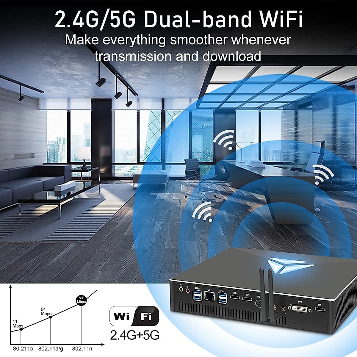 PARTAKER Mini Gaming PC,Desktop Computer,Powerful Mini PC with Core i9 10900F Octa Core Processor, 64GB DDR4 1TB SSD, GTX1050Ti, 4K, Dual Monitor Capable, Win10 Pro
