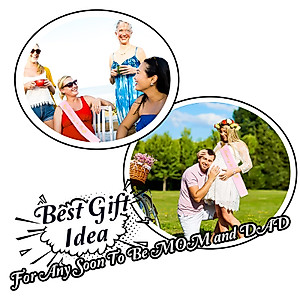 Mommy Sash and Daddy to Be Tinplate Badge for Baby Shower Decorations, Ideal Be Mommy Shower Sash and 'Daddy to Be' Button Pin Gift for Gender Reveals Party (Pink)