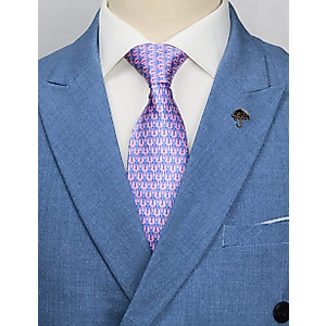 WITZROYS 100% Silk Ties for Men Handmade Neckties with Lobsters Printed+Gift box