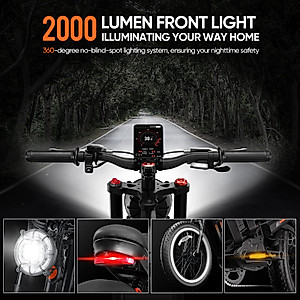 eAhora Romeo Pro Electric Bike for Adults,1200W 60Ah 26'' Fat Tire Electric Bike,E Mountain Bike Full Suspension Ebike Dual Hydraulic Brakes, Long Range 100+Miles Fast Moped Style, Romeo Pro-Gray