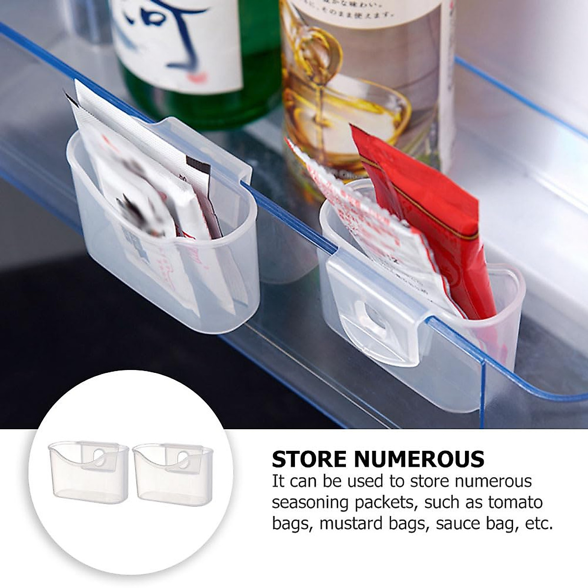VOSAREA 4pcs Box Storage Box Refrigerator Hanging Rack Refrigerator Drawers Can Organizer for Refrigerator Fridge Drawer Organizer Fridge Storage Shelf Mini Fridge Food Box Small Pp Office