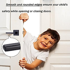 HBL' 2 Pack | Black Interior Door Handles Heavy Duty - Privacy Door Knobs for Bedroom & Bathroom | Made of Zinc Alloy | Fits Door Panel Thickness 1-3/8" to 1-3/4".