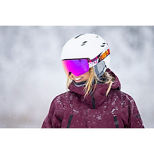Giro Contour RS Ski Goggles - Snowboard Goggles for Men & Women - Black Craze Strap with Vivid Onyx/Vivid Infrared Lenses