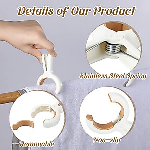 Tanlade 48 Pcs Beach Towel Clips Strong Plastic Clothes Pins Pool Beach Chair Clips Heavy Duty Laundry Clips Quilt Drying Clothespins Holder to Dry Laundry on Clothesline and Hanging Rack (White)