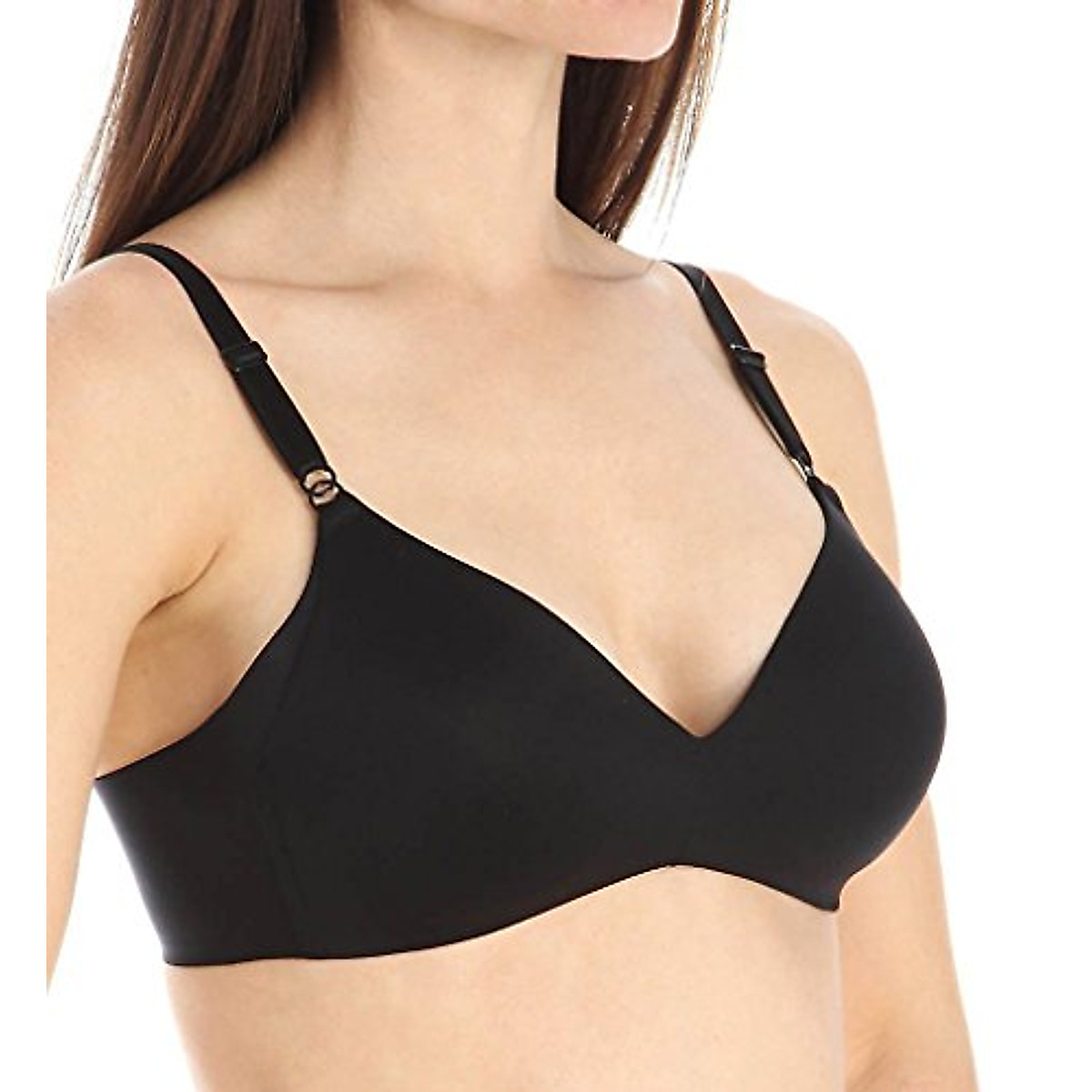 Warner's Women's No Side Effects Underarm-Smoothing Comfort Wireless Lightly Lined T-Shirt Bra 1056, Black, 40C