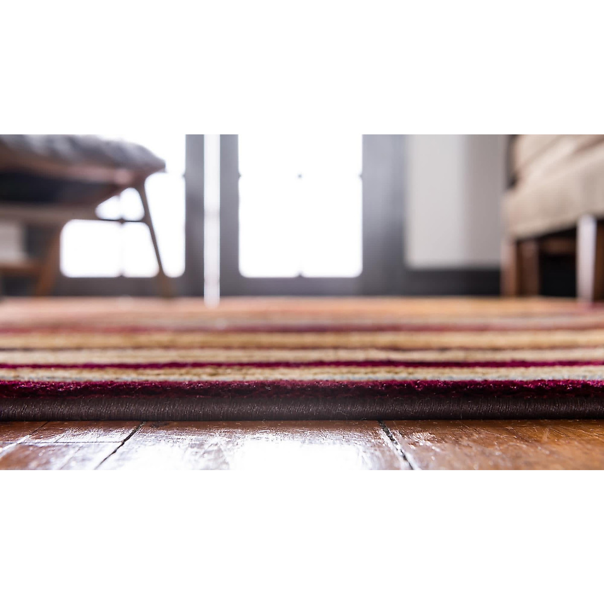 Unique Loom Barista Collection Area Rug - Icatu (7' 10" Square, Beige/ Brown)