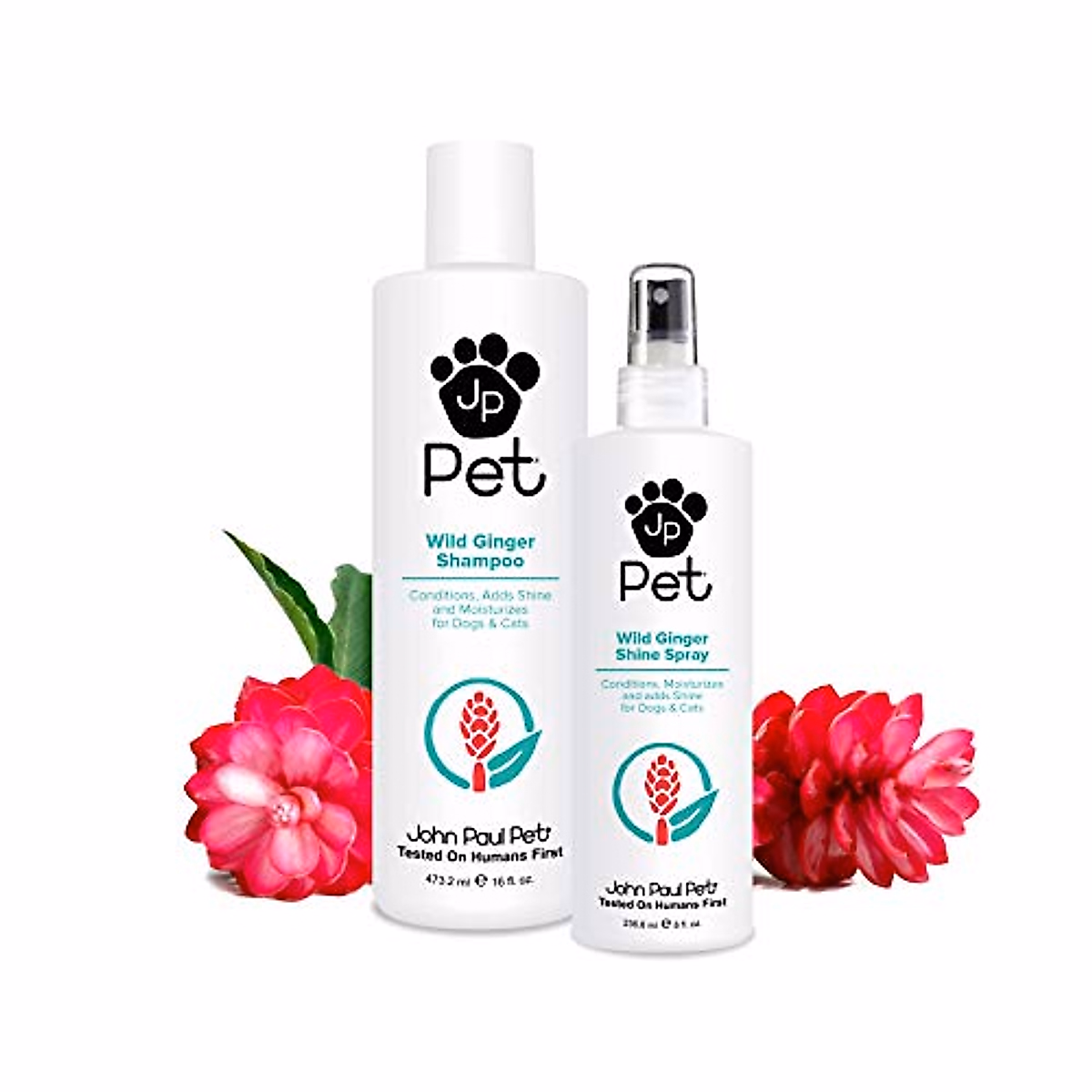 John Paul Pet Wild Ginger Shampoo for Dogs and Cats, Soothes and Cleanses Adding Moisture and Shine, 16-Ounce, clear
