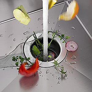 KRAUS Kore™ Workstation 33-inch Undermount 16 Gauge Double Bowl Stainless Steel Kitchen Sink with Accessories (Pack of 8) with WasteGuard™ Continuous Feed Garbage Disposal, KWU112-33-100-75MB