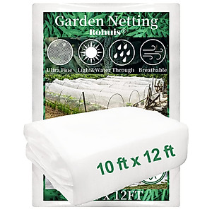 Garden Mosquito Netting for Patio, 10 ft x 12 ft Bird Bug Insect Netting Pest Barrier for Fruit Trees, Greenhouse, Large Plant Row Cover Screen for Vegetables