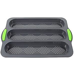 HEMOTON Bread Loaf Baking Pan s Silicone Molds Silicone Baking Pan French Bread Baking Pan Silicone Bread Loaf Pan Nonstick Baking Pan for Kitchen Silicon Molds Hamburger Bun