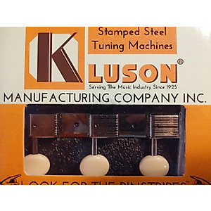 Kluson No-Line"3-On-A-Plate" Guitar Tuning Pegs W/Cream Buttons Fit Gibson Epi