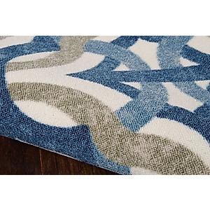 Waverly Sun N' Shade Indoor/Outdoor Celestial 5'3'' x 7'5'' Area-Rug, Easy-Cleaning, Non Shedding, Bed Room, Living Room, Dining Room, Backyard, Deck, Patio (5x7)