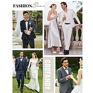 COOFANDY Men's 2 Piece Suits Classic Fit 2 Button Dress Suits Tuxedo Jacket Blazer for Wedding Business Dinner Prom