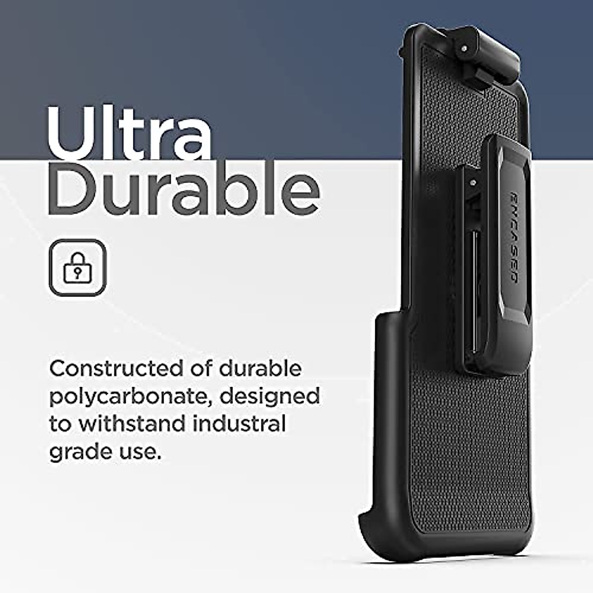 Encased Belt Case for Motorola One 5G ACE Case with Screen Protector and Holster Clip - Heavy Duty Protection for Moto One 5G UW Ace (Black)