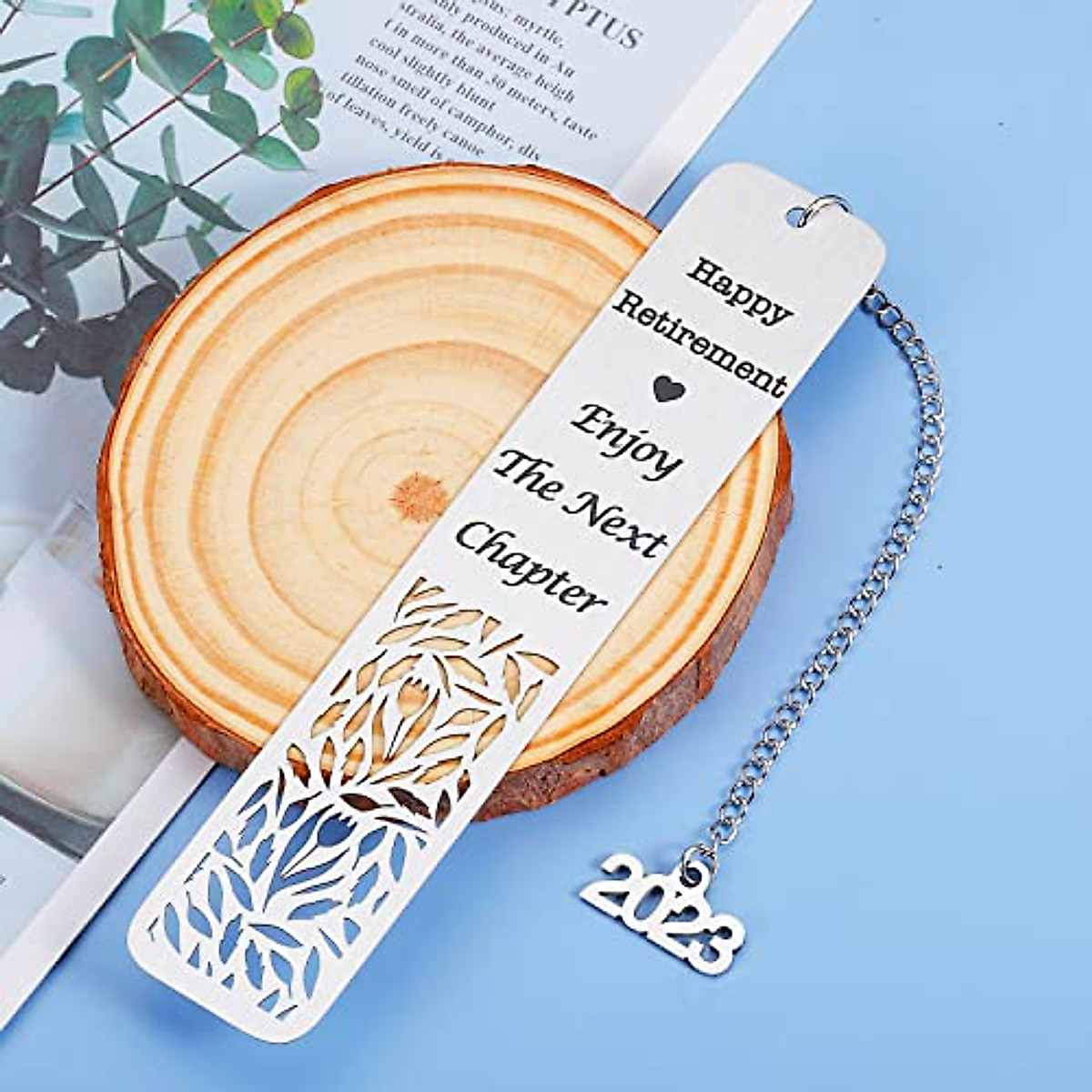 2023 Retirement Gifts for Women Men Bookmark for Book Lovers with Chain Happy Retirement Appreciation Gift for Coworker Nurses Doctors Dad Mom Teacher Boss Employee Leaving Going Away Gift for Friend
