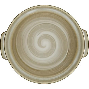 Banko Ware Ginpo Earthenware Pot (Deep Pot), No. 7, For 1-2 People, Hanamishima 21071
