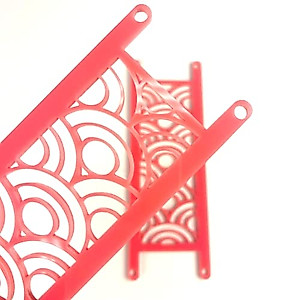 Snout and Shell - Hermit Crab Crabitat Pool Ladders - 2 Pack Acrylic Arches Ladder Pink