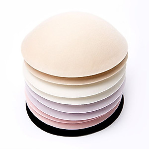 3 Pairs Round Bra Insert Breathable Sponge Bra Inserts Cup Push Up Sports Bra Pad Breast Enlargement Enhancer Shaper for Women Girls (White)