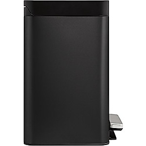 Kohler K-20942-BST 8-Gallon Compact Black Stainless Step Trash Can, Black Stainless,Black Stainless Steel