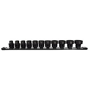 Astro Pneumatic - 11Pc 1/2" Drive Low Profile Nano Impact Sockets - SAE (model: 78211)