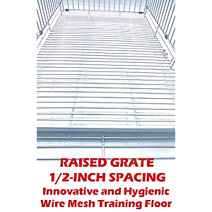 Two Size, Durable Metal Travel or Veterinary Collapsable Parrot Bird Carrier Cage (White, 24" x 16.5" x 20.5"H)
