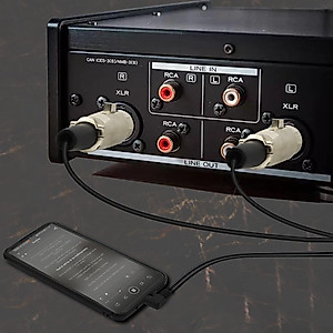 PNGKNYOCN 3.5mm to Dual XLR Y Splitter Cable 90 Degree 1/8" TRS Stereo to 2 XLR Female Microphone Cable for Professional Audio Equipment Such as Microphones, Recorders, etc.(30cm)