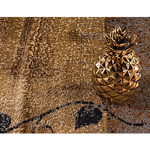 Unique Loom Barista Collection Area Rug - Excelsa (2' 2" x 3' 1" Rectangle, Beige/ Brown)