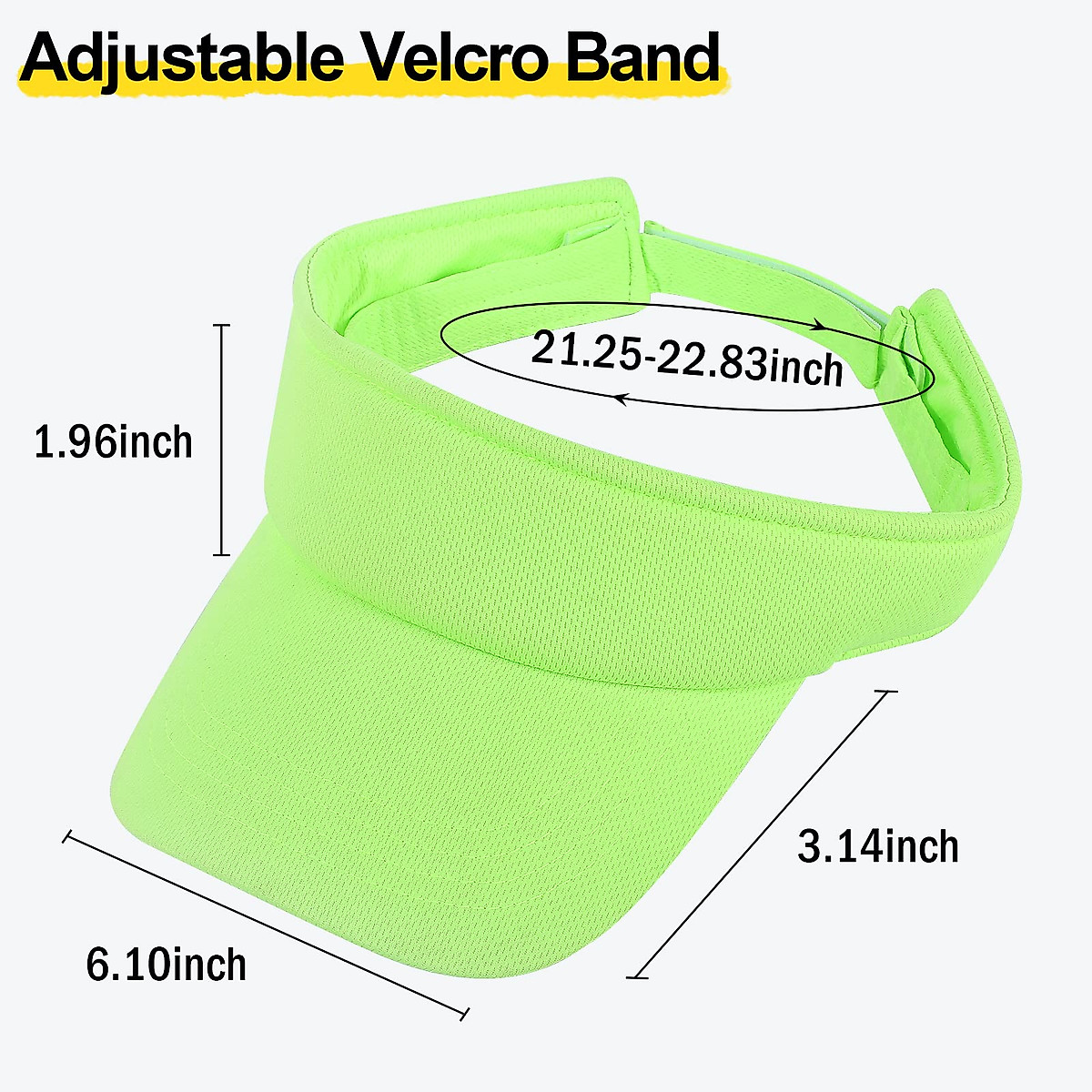 NTLWKR Sun Visor Hat Adjustable Velcro Outdoor Sports Cap for Men Women Adults