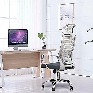 Lifetime Home Ergonomic Office Chair, High Back Desk Chair with Lumbar Support, Upgraded Wheels, Height Adjusting, Swivel Computer Task Rocking Mesh Executive Office Chair (Navy Blue)