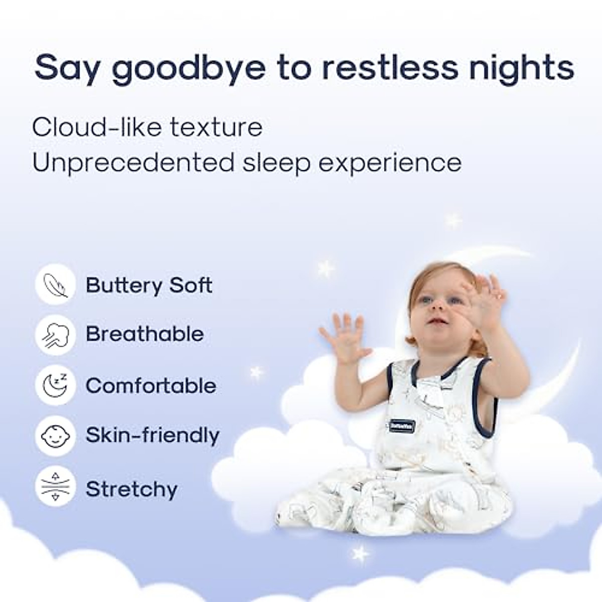 Domiamia Baby Sleep Sack Ultra Soft Cotton & Rayon Made From Bamboo 2.5 TOG Toddler Sleeping Sack 2t-3t Rayon Sleeping Bag Dryable Warm Wearable Blanket 24-36 Months Better Sleep Year-round