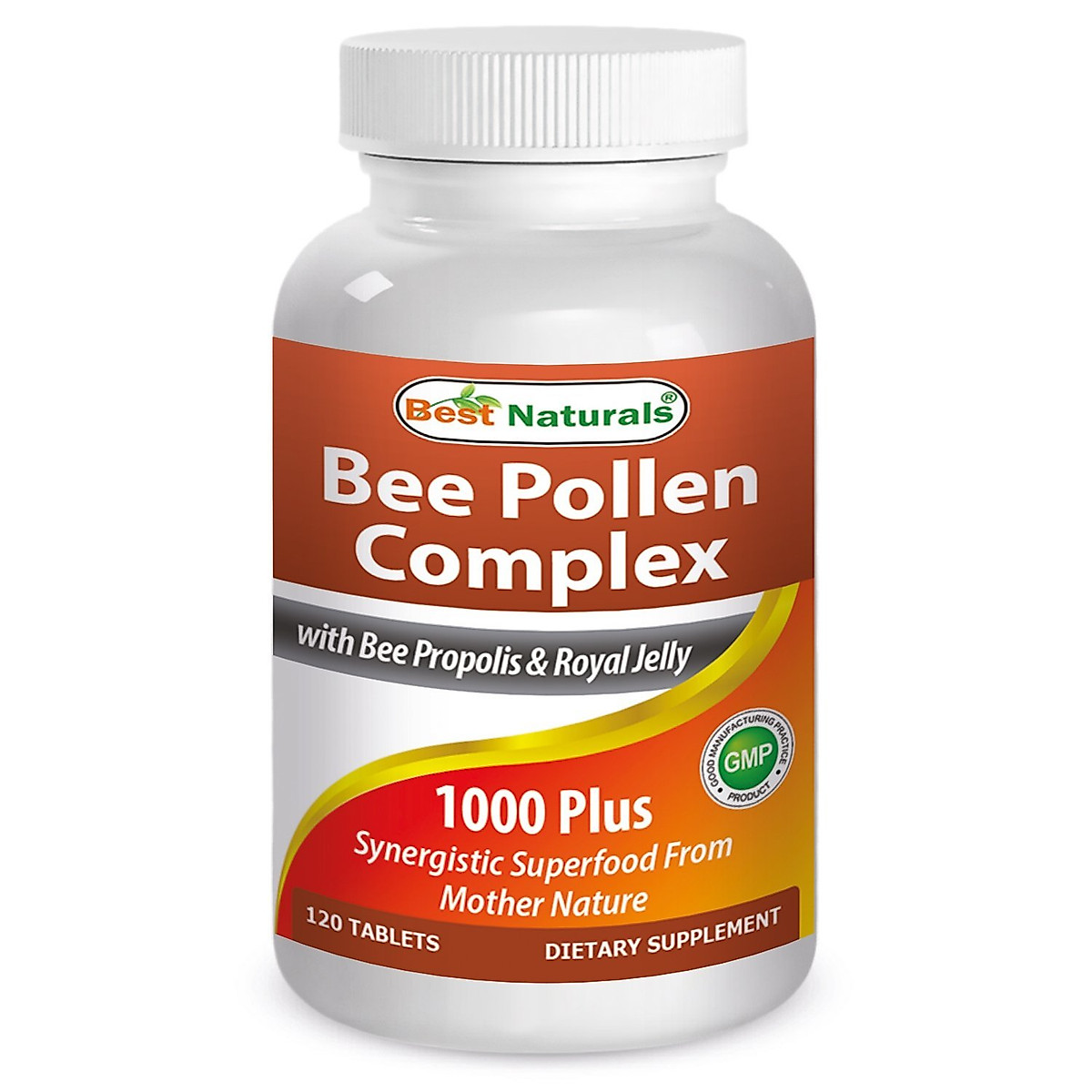 Best Naturals Bee Pollen Complex 1000 mg 120 Tablets