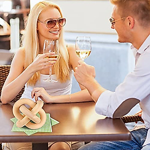 Wood Knot Decor 3 Knot Wood Chain Link Decor Coffee Table Books Decor Table Decorations for Living Room Hand Carved Decorative Modern Farmhouse Shelf Boho Rustic 6 inch (Natural)