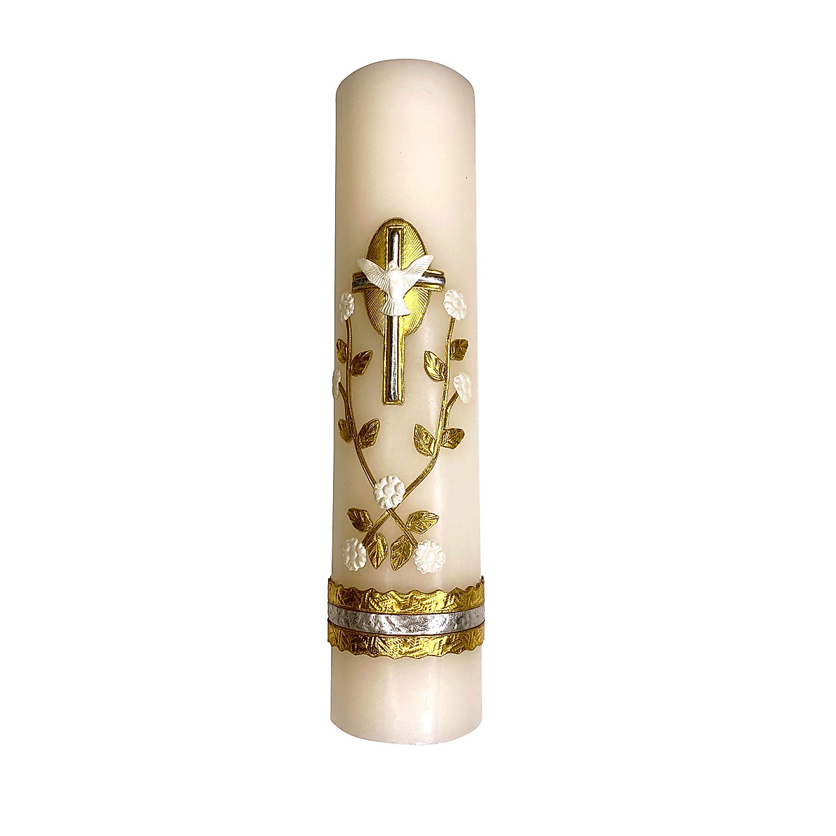 Holy Cross with Dove Candle Vela Cirio Espiritu Santo Cruz