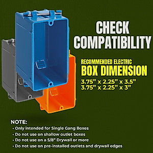 Mark N Guard by Buddy Tools LLC - Outlet Marker for Drywall Installation - Easy Drywall Marking Tool for Electrical Outlets, Electric Wire Protection Made with Strong ABS Plastic - No Measuring Needed