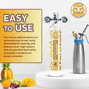 Galaxy Gas Tropical Punch Flavored Whipped Cream Dispenser, 1L Nitrous Oxide Cylinder