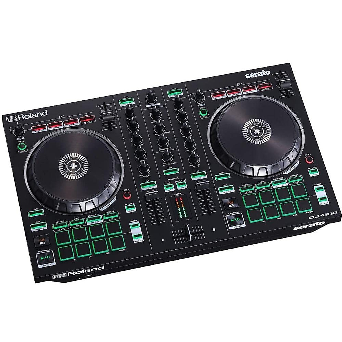 Roland DJ-202 2-Channel Serato DJ Controller with Drum Machine