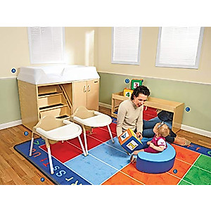Angeles Feeding Chair, AFB7940, Infant, Baby & Toddler Stacking Nursery Chairs with Harness, Daycare, Homeschool or Classroom Furniture for Girls-Boys