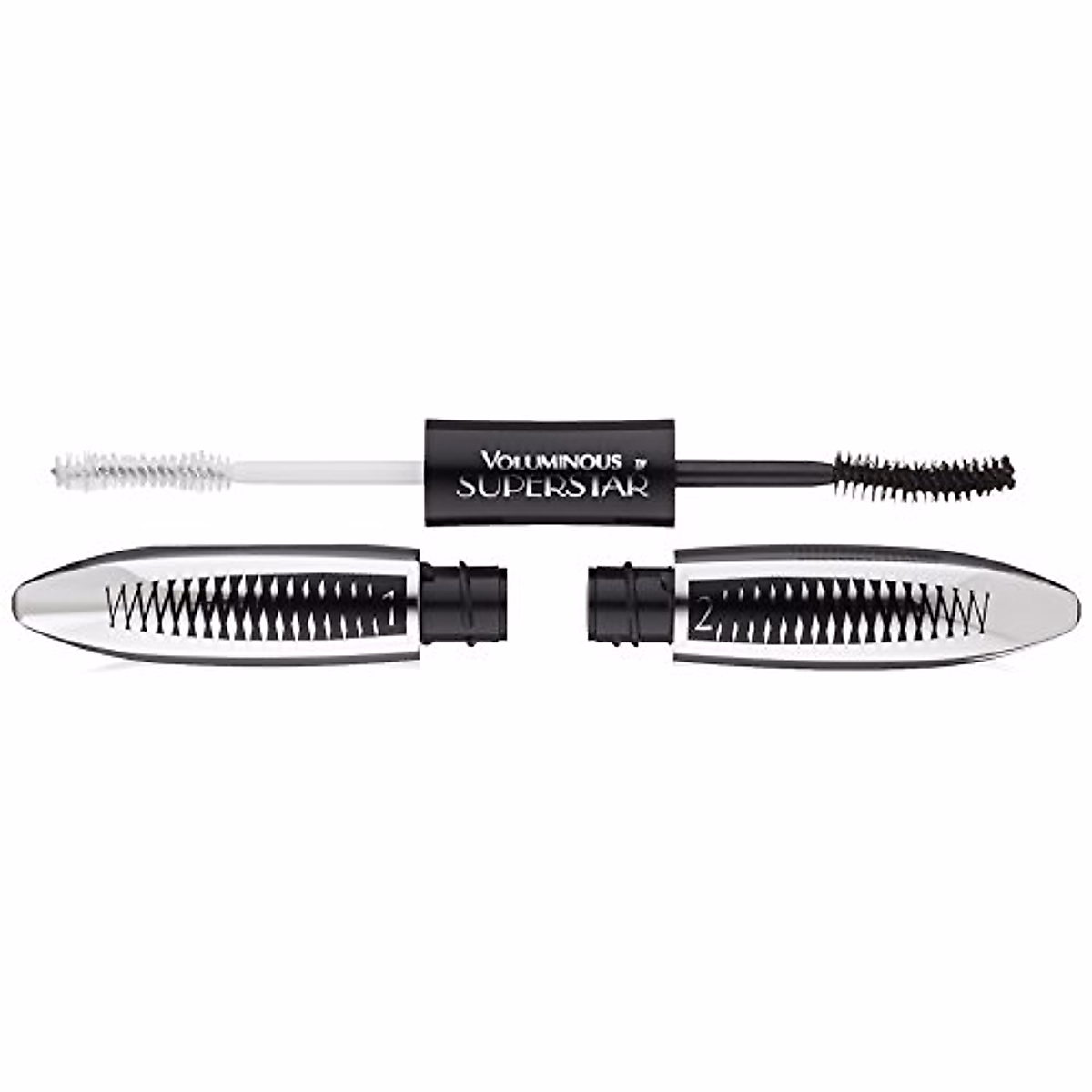 L'Oreal Paris Cosmetics Voluminous Superstar Mascara, Washable, Blackest Black, 0.41 Fl. Oz, 1 Count