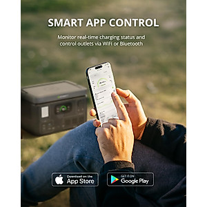 GROWATT Portable Power Station Generators: VITA550 Solar Generator (Solar Panel Optional) with 538Wh LiFePO4 Battery,1 Hour Fast Charging, 600W (1200W Surge) Output for Outdoor Camping/RVs/Home Use