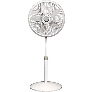 Lasko Lasko-18 Adjustable Elegance & Performance Pedestal, 3-Speed, White (1820) Household Fans, 18"